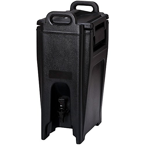 Cambro UC500110 Ultra Camtainer Beverage Carrier, Insulated Plastic, 5-1/4 Gallon, Black, NSF Case of 1