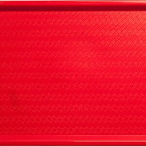 Carlisle FoodService Products CT121605 Café Standard Cafeteria / Fast Food Tray, 12" x 16", Red