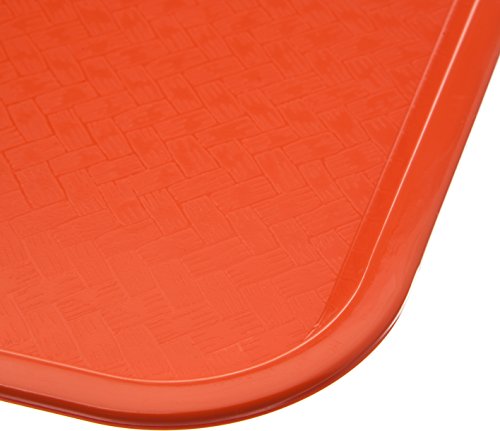 Carlisle FoodService Products CT121624 Café Standard Cafeteria / Fast Food Tray, 12" x 16", Orange