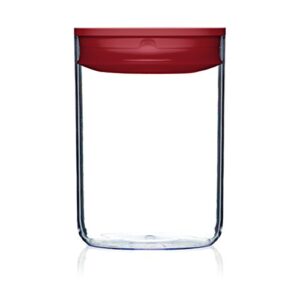 Click Clack Pantry Canister, 2.4-Quart, Red Lid