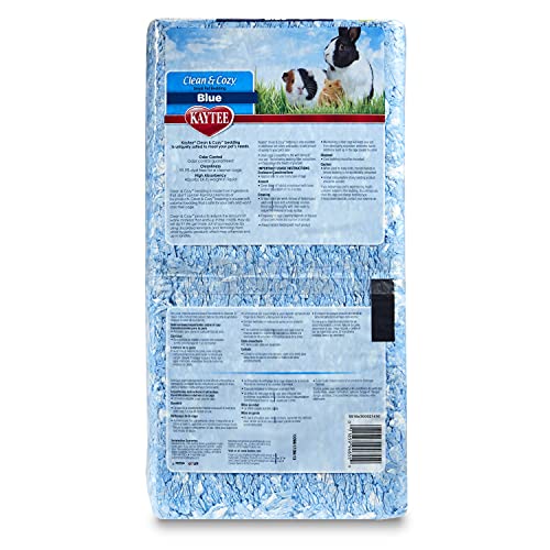 Kaytee Clean & Cozy Blue Bedding For Guinea Pigs, Rabbits, Hamsters, Gerbils and Chinchillas, 24.6 Liter