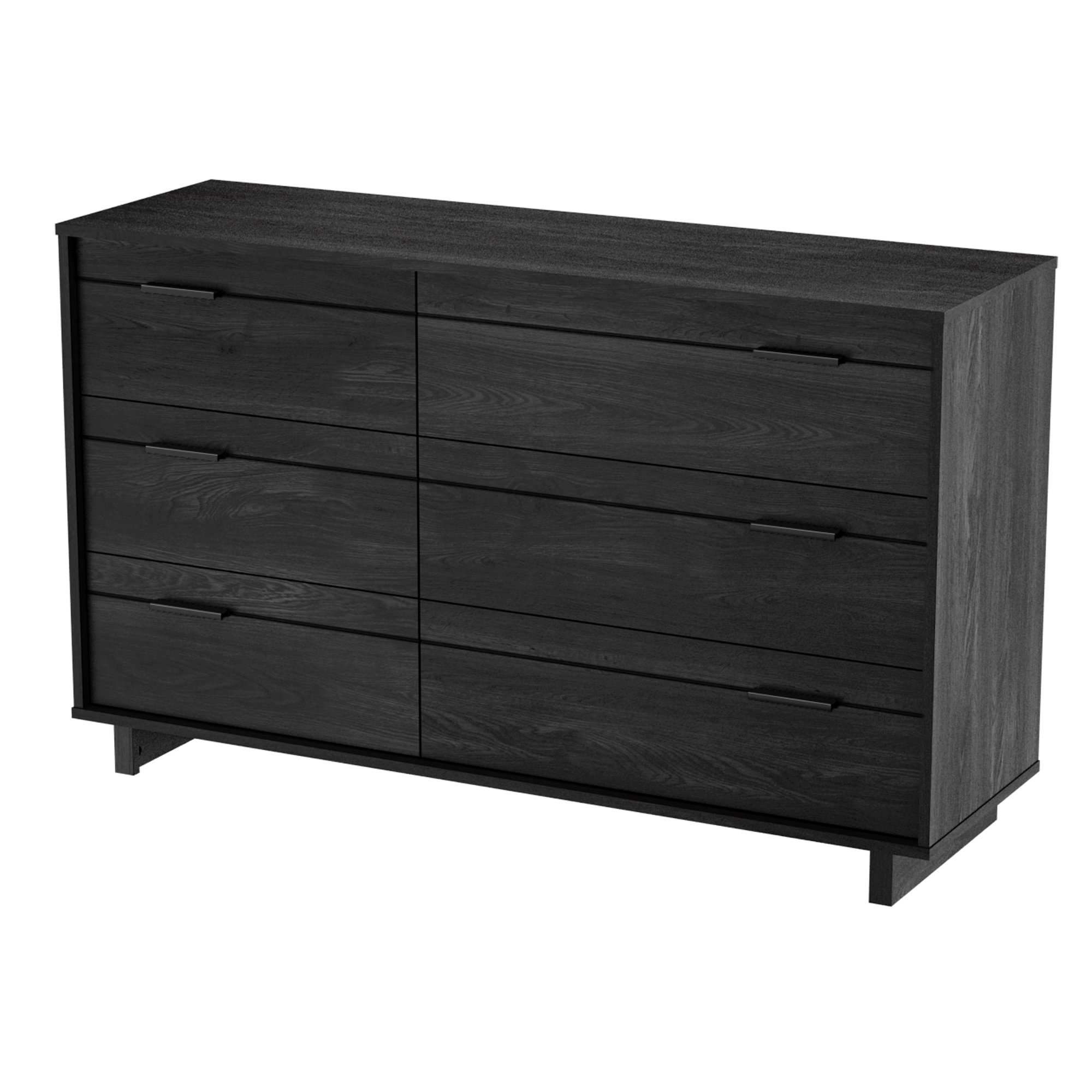 South Shore Fynn 6-Drawer Double Dresser, 0, Gray Oak