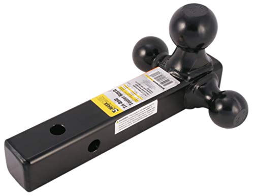 MaxxHaul 70270 Trailer Hitch Hollow Shaft Triple Ball Mount - Black