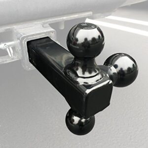 MaxxHaul 70270 Trailer Hitch Hollow Shaft Triple Ball Mount - Black