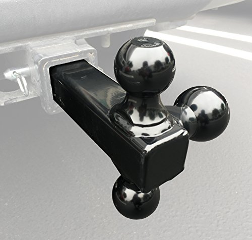 MaxxHaul 70270 Trailer Hitch Hollow Shaft Triple Ball Mount - Black