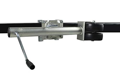 MaxxHaul 70149 Trailer Jack with Dual Wheels - 26-1/2" to 38" Lift Swing Back - 1500 lbs. Capacity , Grey