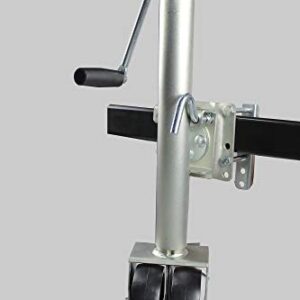 MaxxHaul 70149 Trailer Jack with Dual Wheels - 26-1/2" to 38" Lift Swing Back - 1500 lbs. Capacity , Grey