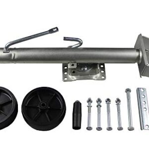 MaxxHaul 70149 Trailer Jack with Dual Wheels - 26-1/2" to 38" Lift Swing Back - 1500 lbs. Capacity , Grey