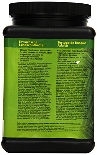 Exo Terra Forest Tortoise Food, Soft Pellets for Reptiles, Adult, 20.8 Oz., PT3226