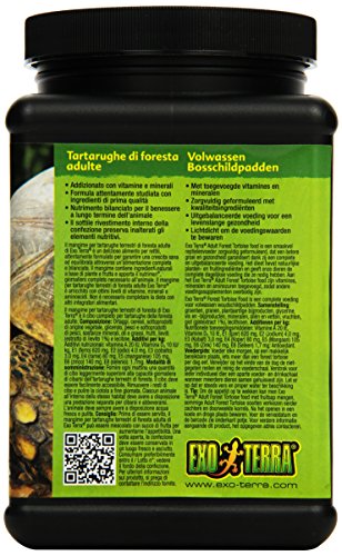 Exo Terra Forest Tortoise Food, Soft Pellets for Reptiles, Adult, 20.8 Oz., PT3226