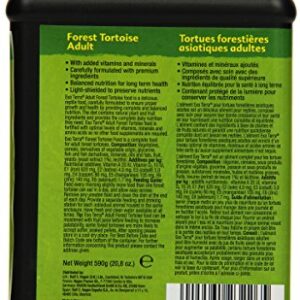 Exo Terra Forest Tortoise Food, Soft Pellets for Reptiles, Adult, 20.8 Oz., PT3226