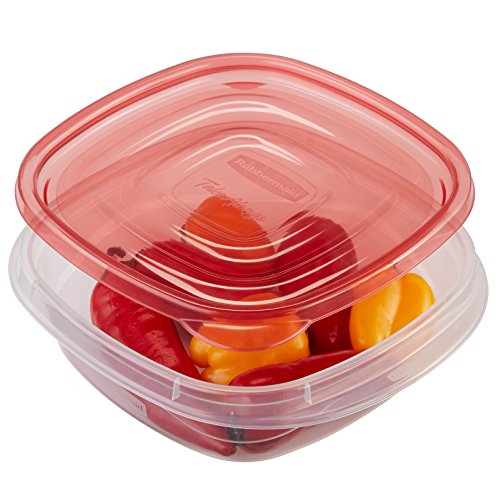 Rubbermaid TakeAlongs Assorted Food Storage Containers, 10-Piece Set, Chili Red (1779055)