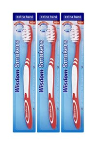 3x wisdom smokers extra hard brush toothbrush (previously addis) by wisdom