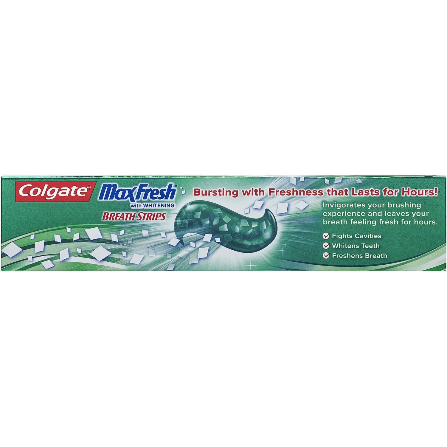 Colgate Toothpaste with Mini Breath Strips, Clean Mint-6 Ounces-3 Pack