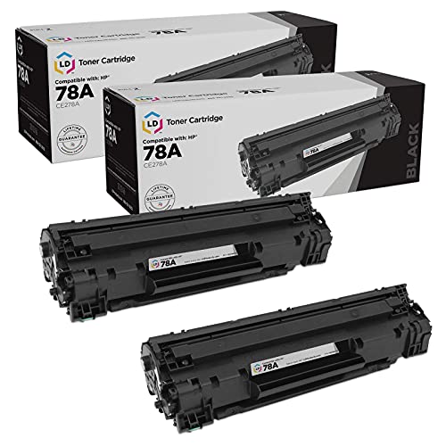 LD Products Compatible Toner Cartridge Replacements for HP 78A CE278A (Black, 2-Pack) for in use: HP-78A HP78A Laserjet Pro / Laserjet M1536dnf, M1537dnf, M1538dnf, M1539dnf, P1566, P1606dn