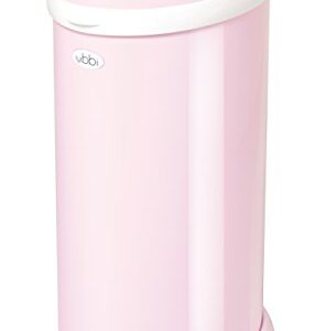 Ubbi Steel Odor Locking, No Special Bag Required Money Saving, Awards-Winning, Modern Design, Registry Must-Have Diaper Pail, Pink