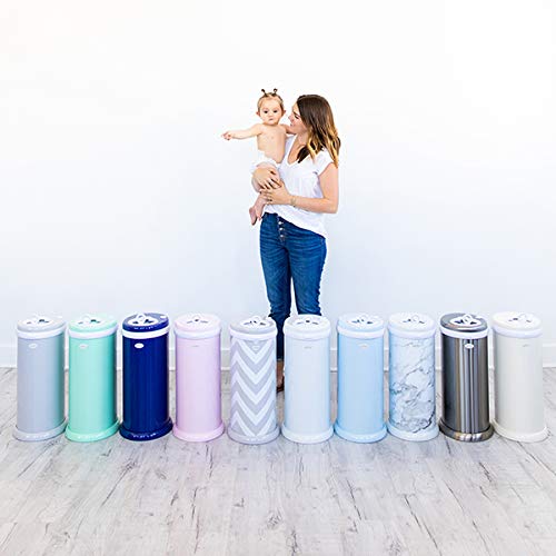 Ubbi Steel Odor Locking, No Special Bag Required Money Saving, Awards-Winning, Modern Design, Registry Must-Have Diaper Pail, Pink