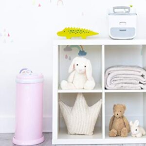 Ubbi Steel Odor Locking, No Special Bag Required Money Saving, Awards-Winning, Modern Design, Registry Must-Have Diaper Pail, Pink