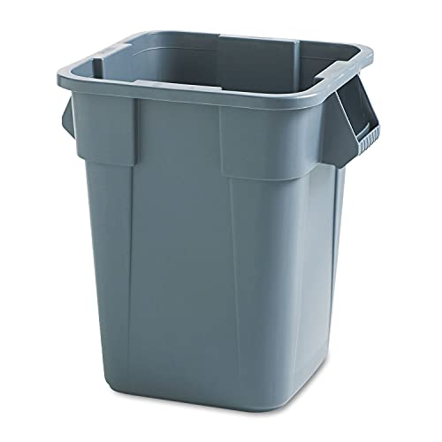 Rubbermaid Commercial 353600Gy Brute Container, Square, Polyethylene, 40Gal, Gray