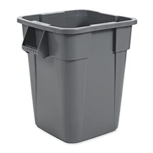 Rubbermaid Commercial 353600Gy Brute Container, Square, Polyethylene, 40Gal, Gray