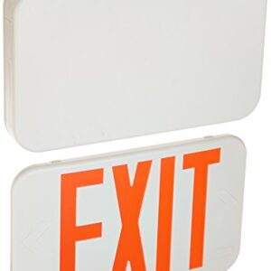 Lithonia Lighting EXR EL M6 Contractor Select LED Backup Battery Exit Emergency Sign, Back Up, Red Text - EXR LED EL M6