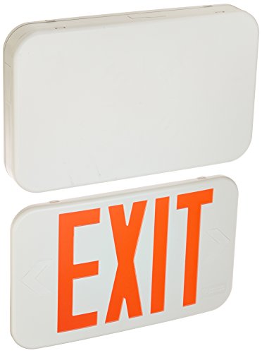 Lithonia Lighting EXR EL M6 Contractor Select LED Backup Battery Exit Emergency Sign, Back Up, Red Text - EXR LED EL M6