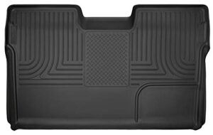 husky liners | weatherbeater | fits 2009 - 2014 ford f-150 supercrew cab w/manual transfer case shifter | second row liner, black | 19331