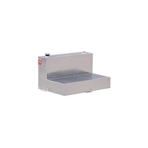 rds 70388 l-shaped transfer liquid tank - 95 gallon capacity silver