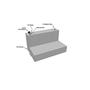 RDS 70388 L-Shaped Transfer Liquid Tank - 95 Gallon Capacity Silver