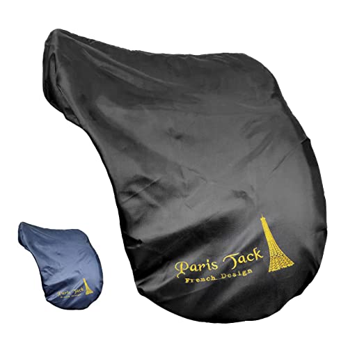 Paris Premium Embroidered Nylon Dressage English Saddle Cover - Protects Saddles from Dust, Debris, and Damage - Fits Most Sizes and Styles of English Saddles - Multiple Colors Available