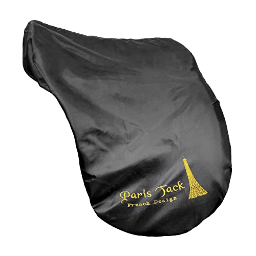 Paris Premium Embroidered Nylon Dressage English Saddle Cover - Protects Saddles from Dust, Debris, and Damage - Fits Most Sizes and Styles of English Saddles - Multiple Colors Available