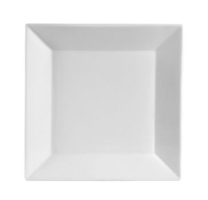 cac china kse-21 kingsquare 12-inch super white porcelain square plate, box of 12