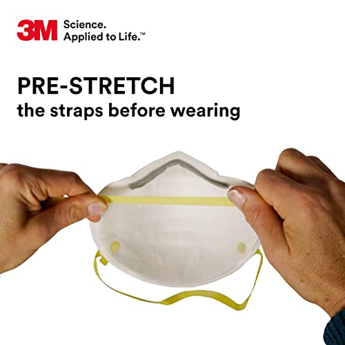 3M Personal Protective Equipment Particulate Respirator 8210, N95, Smoke, Dust, Grinding, Sanding, Sawing, Sweeping, 20/Pack