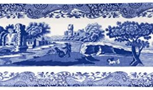 Spode Blue Italian Small Tray | Serving Platter for Tea Sandwiches, Desserts, and Appetizers | Porcelain | Measures 9-Inches | Dishwasher Safe (Blue/ White)