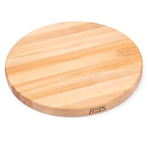 john boos block r18 maple wood edge grain reversible round cutting board, 18 inches round x 1.5 inches