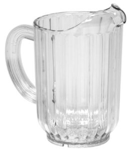 royal industries 12 pitchers set, plastic, 60 oz, clear