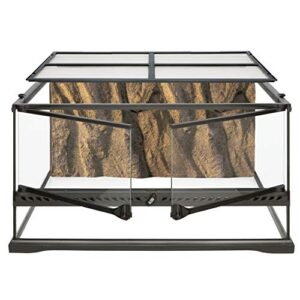 exo terra glass natural terrarium kit, for reptiles and amphibians, short wide, 24 x 18 x 12 inches, pt2604a1