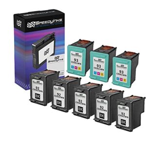 Speedy Inks - 8PK Remanufactured Replacement for HP 92 C9362WN & HP 93 C9361WN Ink Cartridge Set: (5 Black, 3 Color)