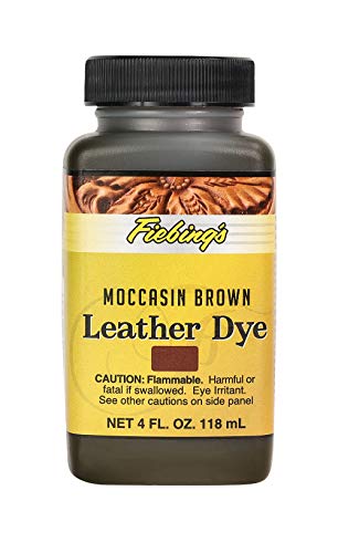 Fiebing's Leather Dye - Alcohol Based Permanent Leather Dye - 4 oz - Moccasin Brown