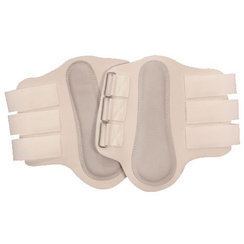 Intrepid International Splint Boots with White Leather Patches, Small, White