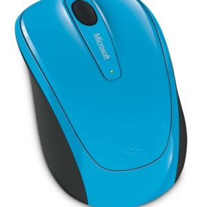 Microsoft 3500 Wireless Mobile Mouse - Cyan Blue .Comfortable design, Right/Left Hand Use, Wireless, USB 2.0 with Nano transceiver for PC/Laptop/Desktop, works with Mac/Windows Computers