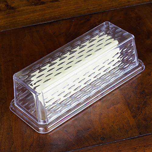 Chef Craft Select Plastic Butter Dish, 7 Inches In Length, Clear