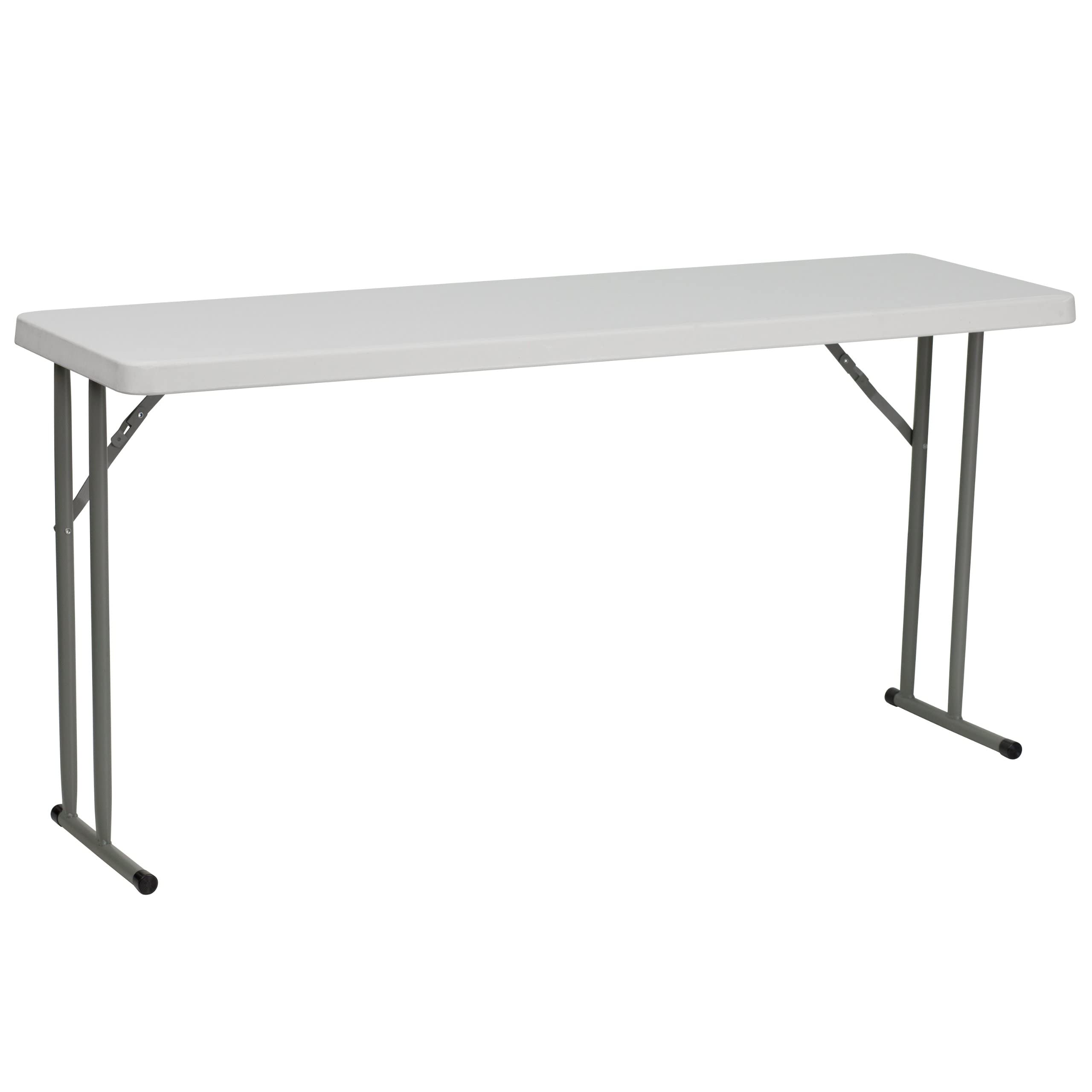 Flash Furniture Kathryn 5-Foot Granite White Plastic Folding Training Table