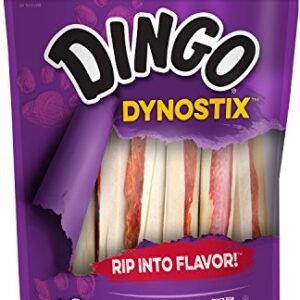 Dingo 99043 Dynostix Rawhide Treats,White, 10-Count 10.58 Oz, Packaging May Vary