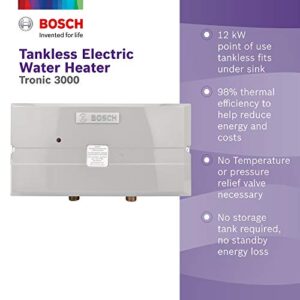 Bosch Electric Tankless Water Heater - Eliminate Time for Hot Water - Easy Installation