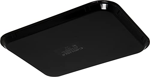 Carlisle FoodService Products 1410FG004 Glasteel Fiberglass Cafeteria/Fast Food Tray, NSF Certified, 13 3/4" Length x 10 5/8" Width, Black (Pack of 12)