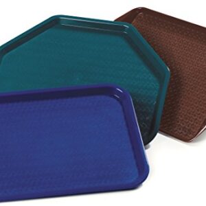 Carlisle FoodService Products Cafe Plastic Fast Food Tray, 14" x 18", Chocolate, (Pack of 12)