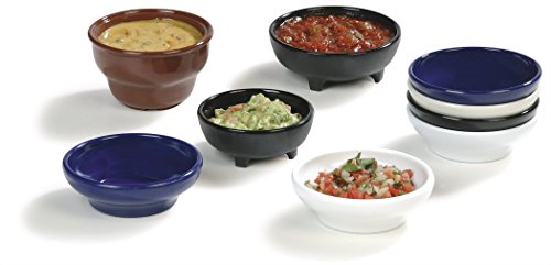 Carlisle FoodService Products 087503 Melamine Salsa Dish, 5 oz. Capacity, Black (Case of 48)