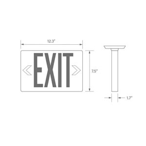 eTopLighting LED Exit Sign Emergency Light Lighting Emergency LED Light/Battery Back-up/Green Letter, AGG898