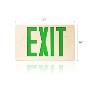 eTopLighting LED Exit Sign Emergency Light Lighting Emergency LED Light/Battery Back-up/Green Letter, AGG898